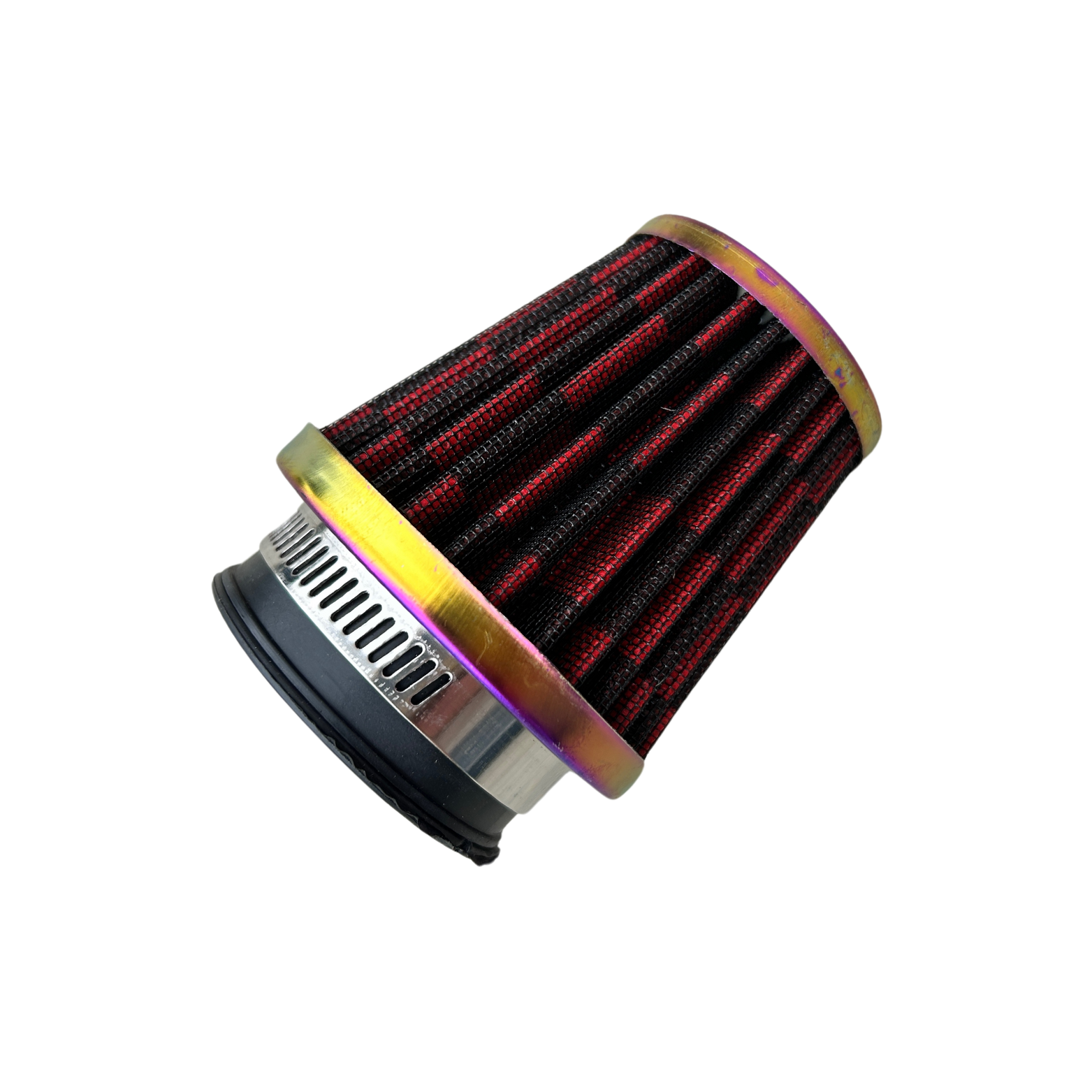 Mulitcolor K&N type luchtfilter checkered flag - 48mm – Motordash