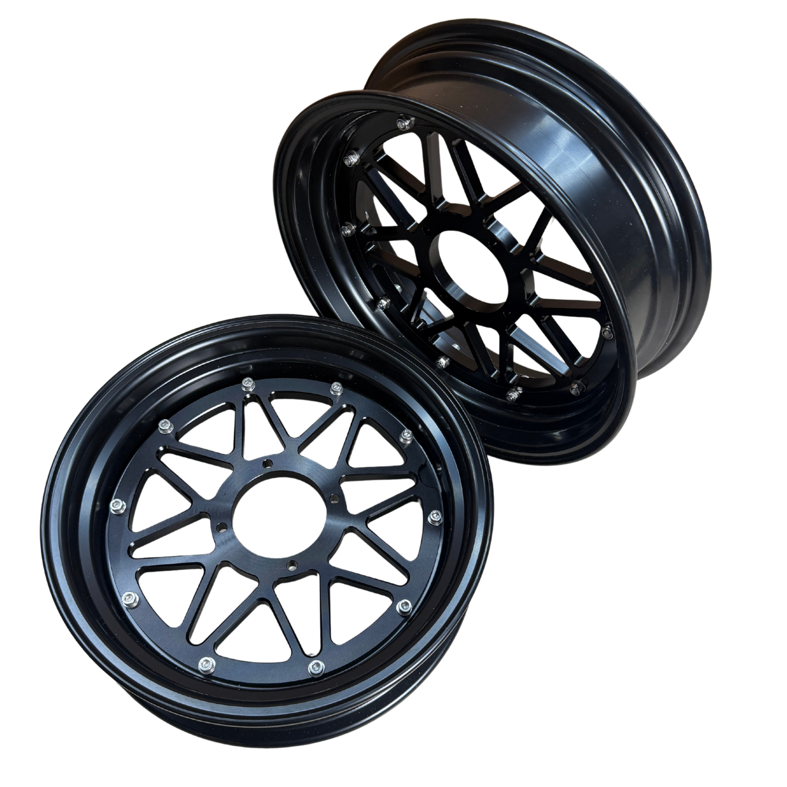 Tubeless rim set black 12 inch - 3.50 x 3.00 - For Dax and Monkey ...