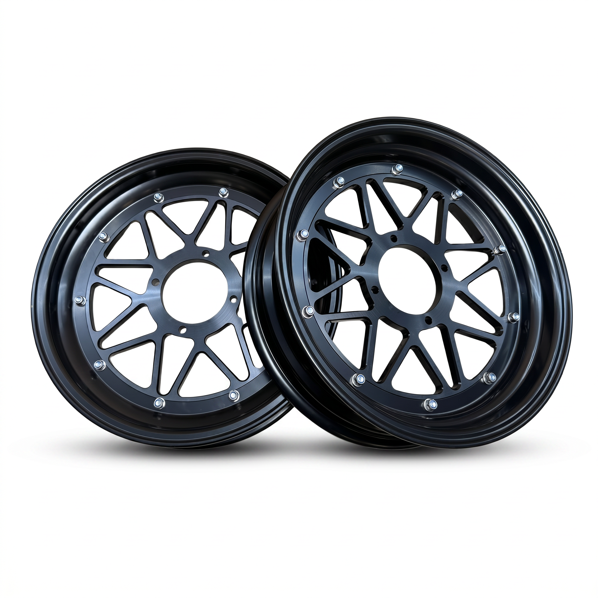 Tubeless rim set black 12 inch - 3.50 x 3.00 - For Dax and Monkey ...